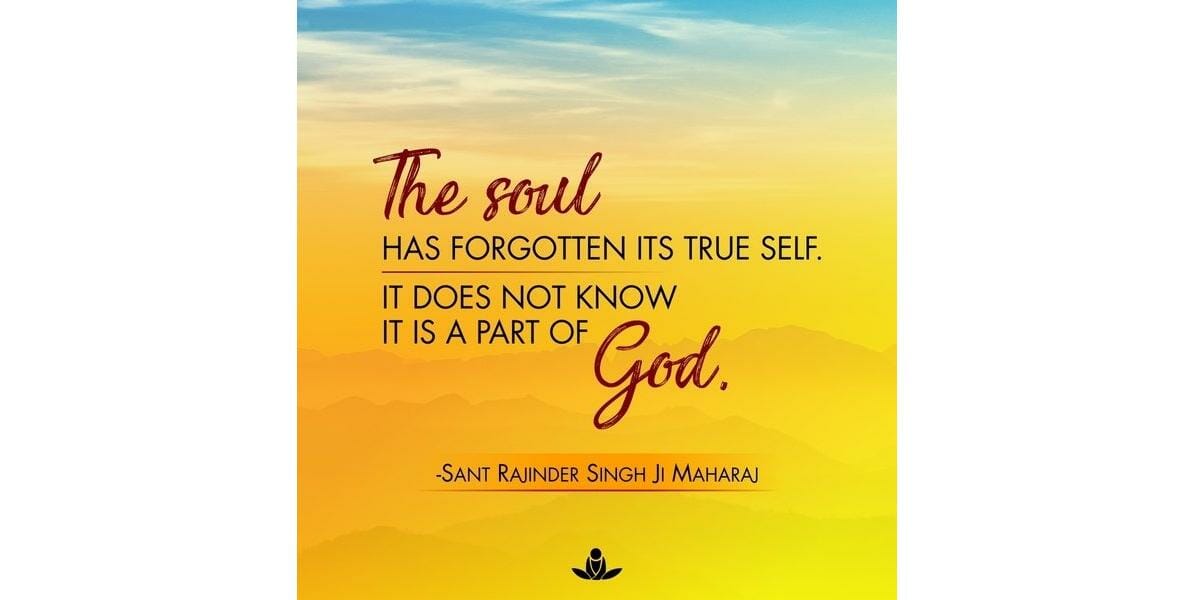 The soul has forgotten its true self. It does not know it is a part of God.